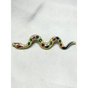Vintage | Jewelry | Vintage Large Enamel Snake Brooch Pin | Poshmark
